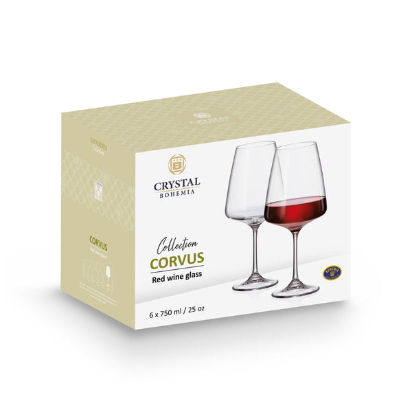 Crystal Bohemia Corvus Red Wine Glasses - Set of 6 – Divertimenti Cookshop