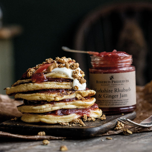 Rhubarb Jam Pancake Stack from Rosebud Preserves – Divertimenti Cookshop
