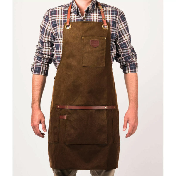 Alaskan Maker Waxed Canvas Apron Original - Tabacco | Divertimenti Cookshop