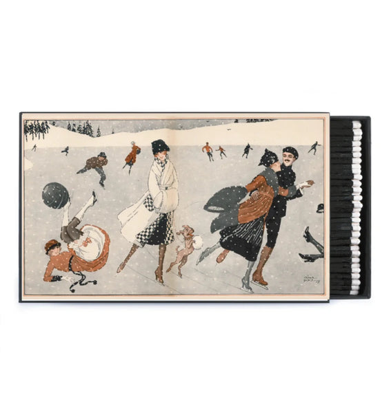 Archivist Giant Box Of Matches - Snowy Skaters – Divertimenti Cookshop