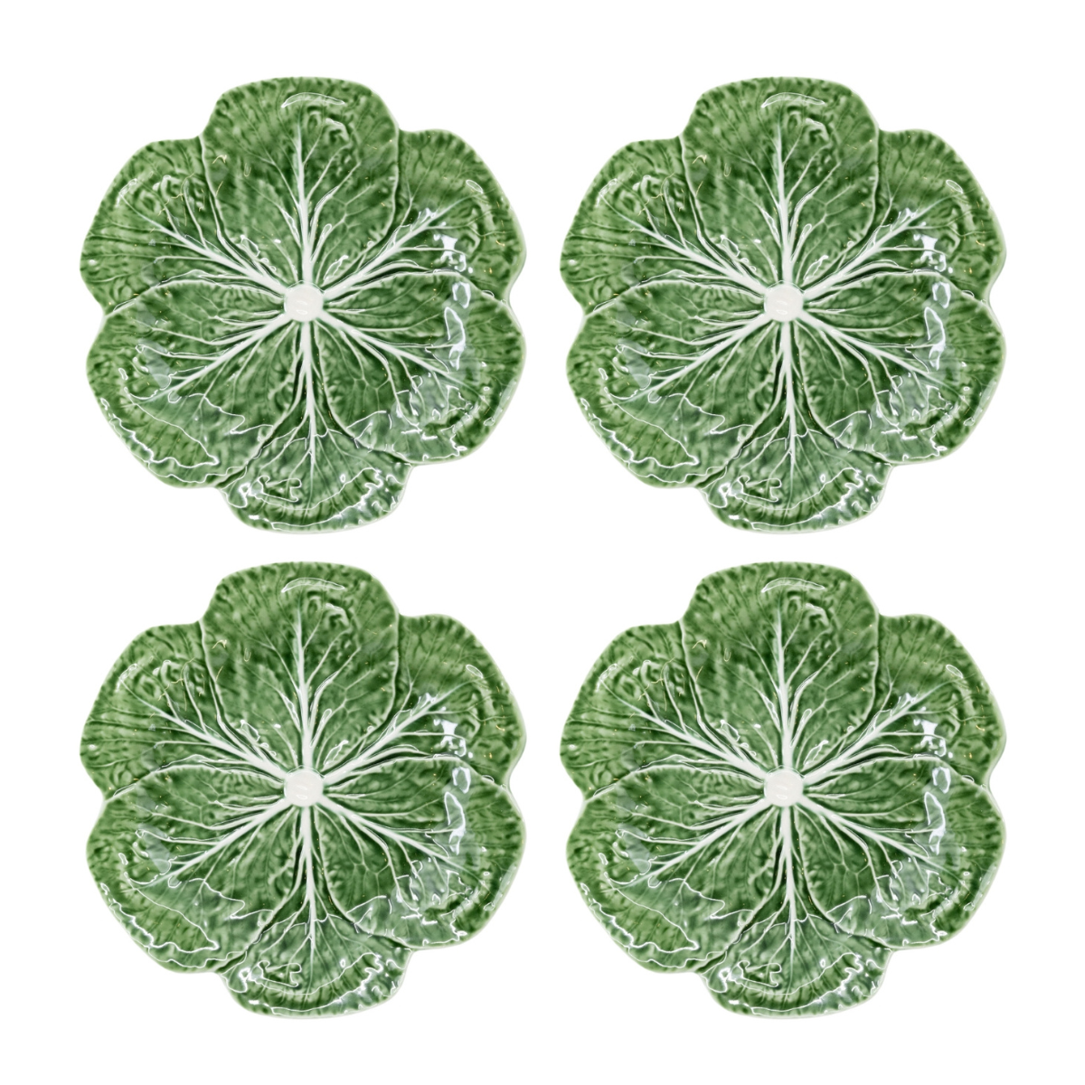 Set of 4 Bordallo Pinheiro Cabbage Dinner Plates - 26cm – Divertimenti ...