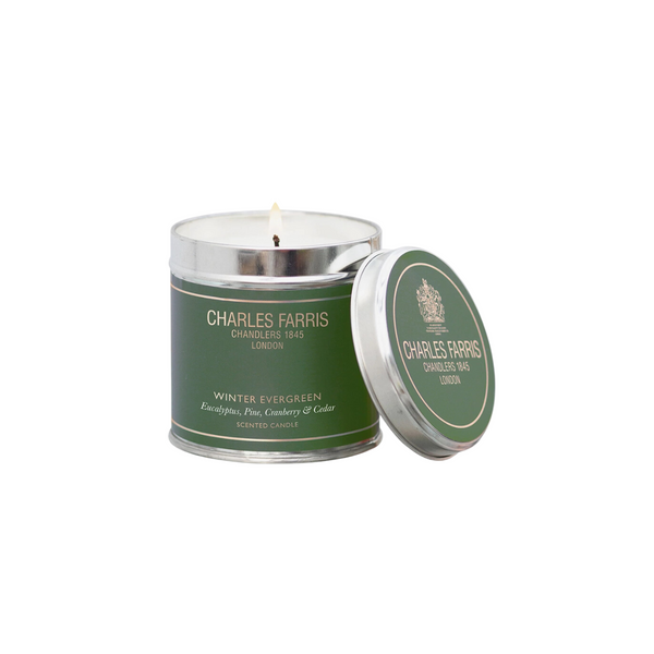 Charles Farris Signature Tin Candle - Winter Evergreen | Divertimenti ...