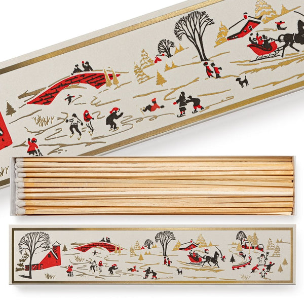 Archivist Luxury Long Match Box - Winter Snowscape – Divertimenti Cookshop