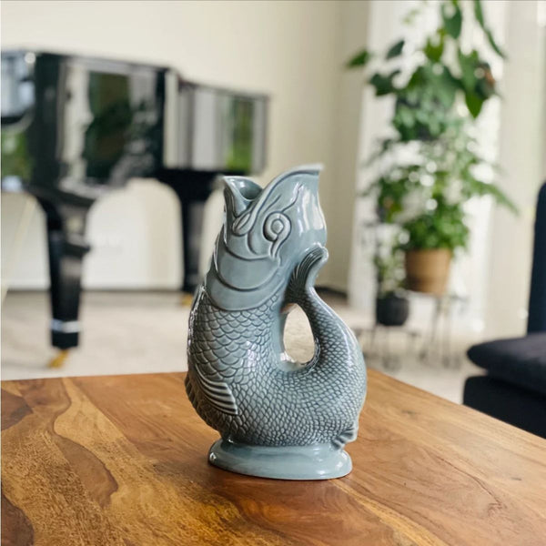 Original Fish Gluggle Jug 1 3ltr - Dark Grey | Divertimenti Cookshop