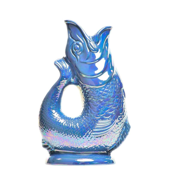 Original Fish Gluggle Jug 1.3ltr - Sea Blue Lustre – Divertimenti Cookshop