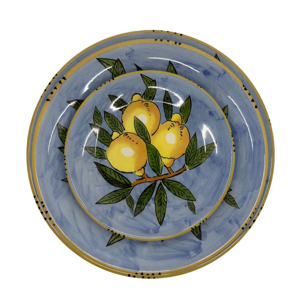 Sicilian Lemon Side Plate 20cm - LtBlue | Divertimenti Cookshop