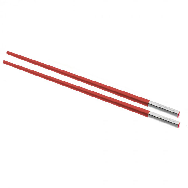 Toona Chopsticks - Red St - Steel | Divertimenti Cookshop