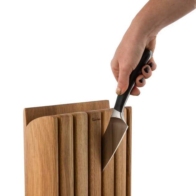 Robert Welch Signature Book Knife Block Set Oak | Divertimenti Cookshop