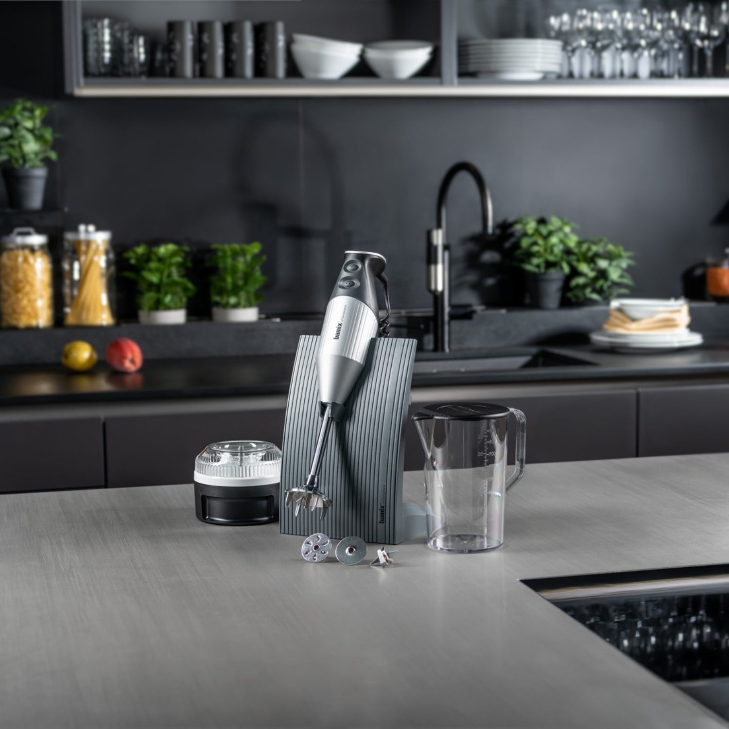 Bamix Swissline 200W Blender - Silver | Divertimenti Cookshop