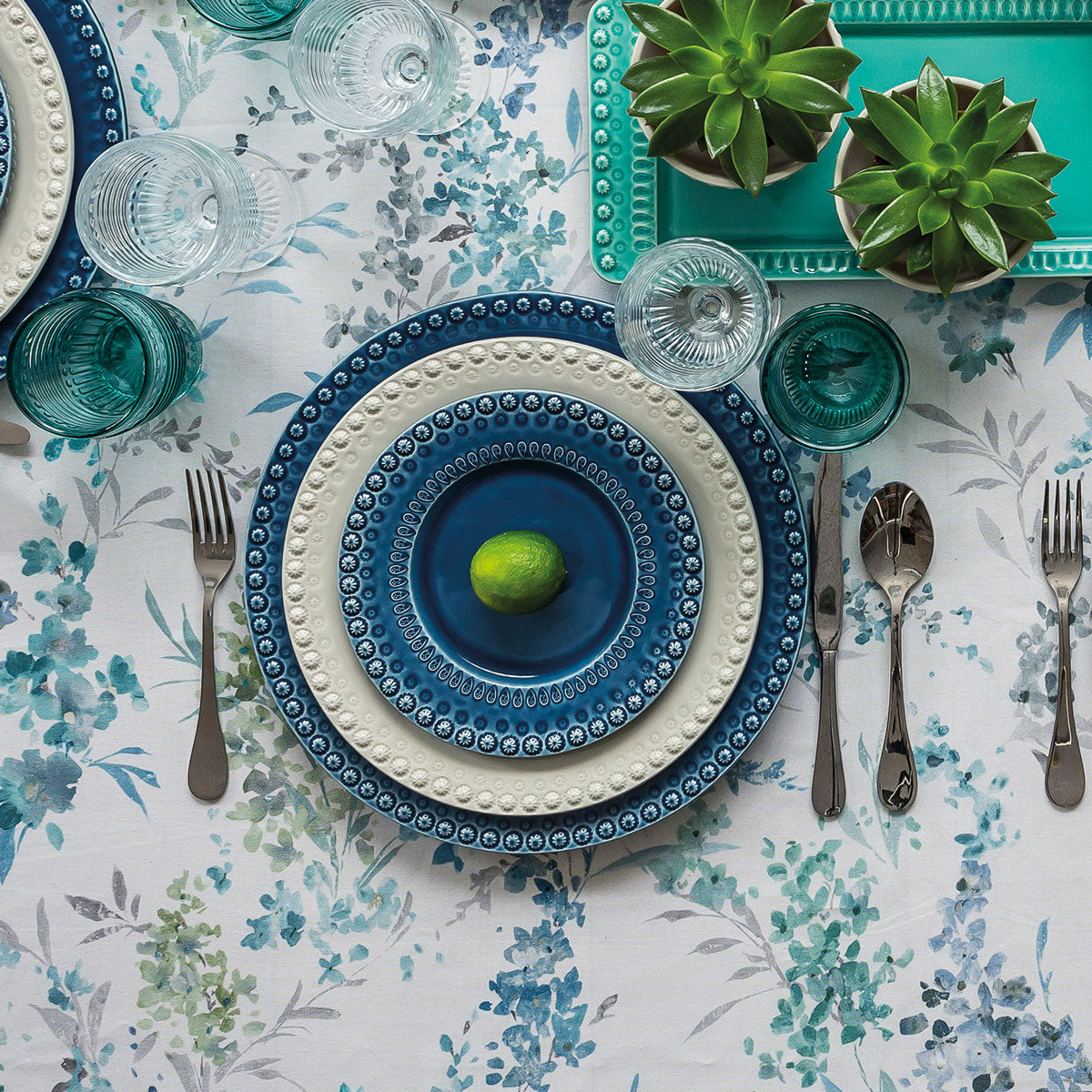 Bordallo Pinheiro Fantasy Charger Plate - Blue | Divertimenti Cookshop