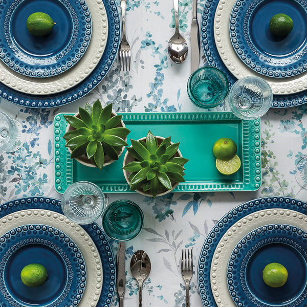 Bordallo Pinheiro Fantasy Rectangular Tray - Aqua | Divertimenti Cookshop