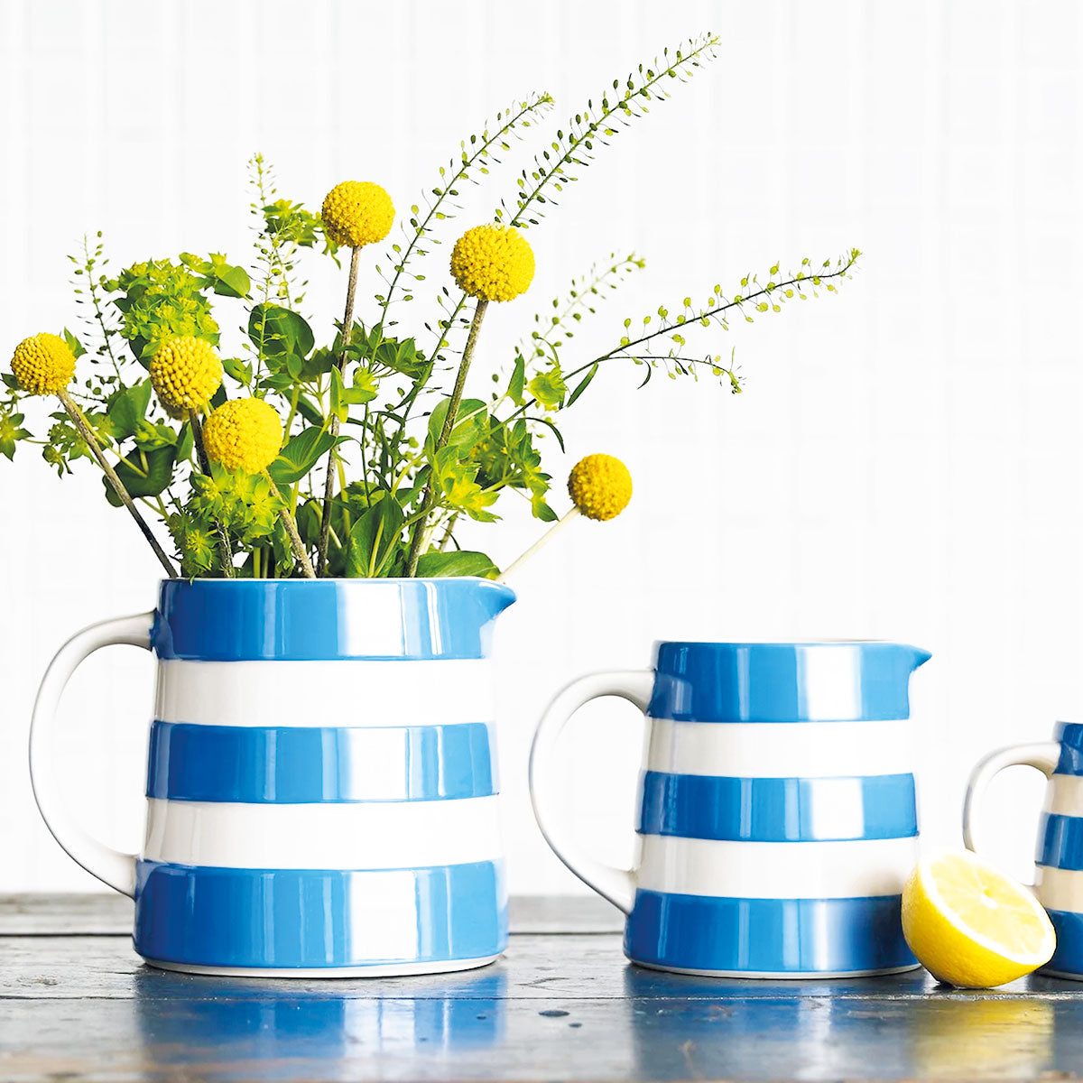 Shop Cornishware Ceramic Dreadnought Jug – Cornish Blue – Divertimenti ...