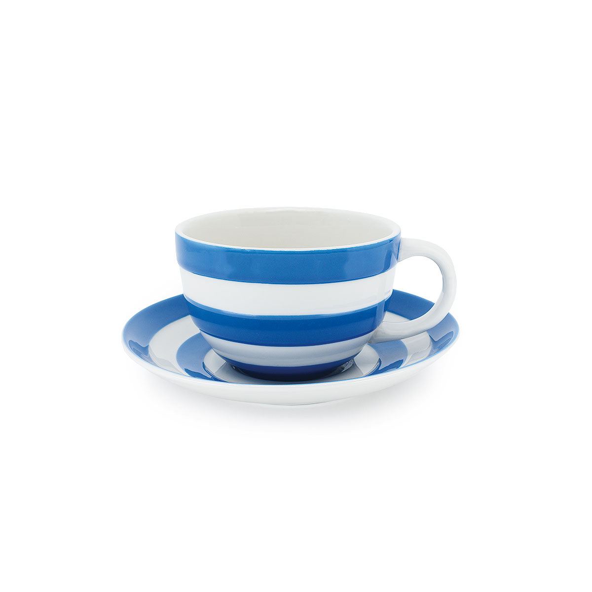 Cornishware Breakfast Cup and Saucer - 340ml | Divertimenti Cookshop