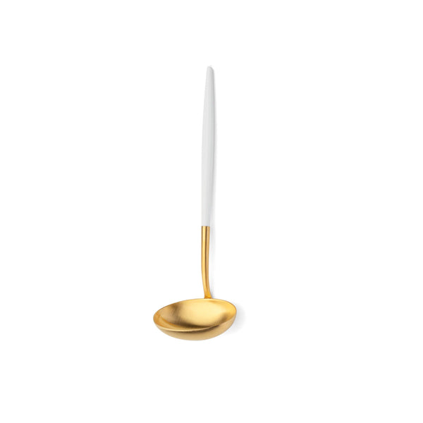 Cutipol Goa Cutlery Sauce Ladle - White & Gold – Divertimenti Cookshop