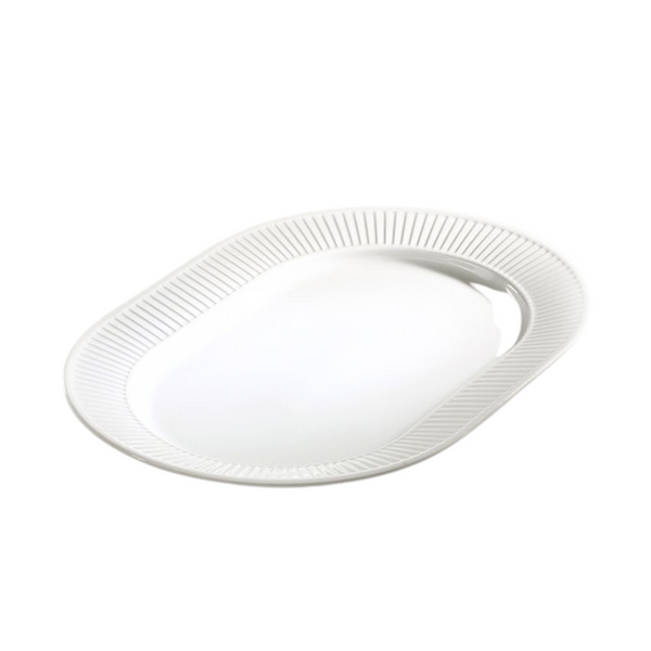 Pillivuyt Plisse Oval Platter - 36cm | Shop Pillivuyt UK – Divertimenti Cookshop