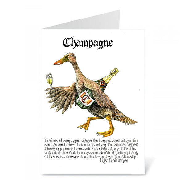 Simon Drew Card - Champagne | Divertimenti Cookshop