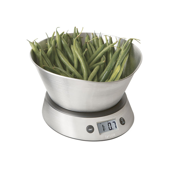 Taylor Pro Weighing Bowl and Digital Kitchen Scale | Divertimenti Cookshop