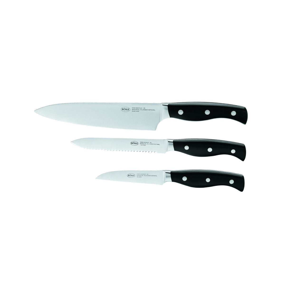 Rosle 3 Piece Kitchen Knife Set | Divertimenti Cookshop